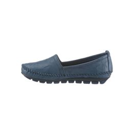 Gemini Damen Slipper, Gr. 41, blau, Glattleder, Schuhe