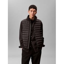 Calvin Klein Herren Steppweste "SLVLSS LT WT NYLON PUFFER VEST", schwarz, Gr. L, unifarben, Web, Obermaterial: 100% Polyamid, Westen, Mit
