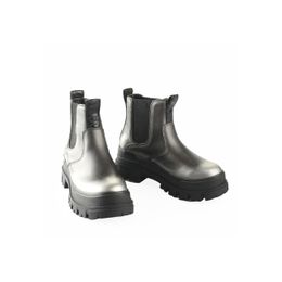 Buffalo Damen Stiefel "Buffalo Aspha Chelsea Vntg Vegan Nappa", Gr. 40pewter, schwarz, Kunstfaser, unifarben, Schuhe