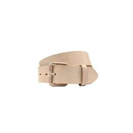 Damen Lederg&uuml;rtel, beige, Gr. 110, RETTUNGSRING G&Uuml;RTEL, Rindsleder, G&uuml;rtel