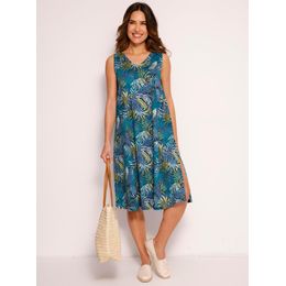 Damen Sommerkleid "Sommerkleid", blau, Gr. 36, gemustert, mehrfarbig, 100% Baumwolle, Kleider
