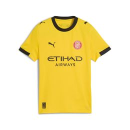 Puma Kinder Trainingsshirt "Girona FC 25/26 Ausw&auml;rtstrikot Jugendliche", gelb, Gr. 128, clean, Obermaterial: 100% Polyester. Rippe: 100% Polyester,