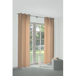 Vorhang WIRTH, B:132cm H:225cm, rot, Jacquard, Polyacryl, Polyester, Wohnzimmer, Gardinen, "Niederau"