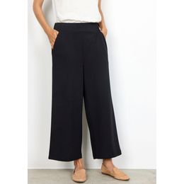 soyaconcept Damen Schlupfhose "SC-SIHAM 36", schwarz, Gr. XXL, unifarben, Milano Rib, Obermaterial: 95% Polyester, 5% Elasthan, Hosen, Sommerhose,