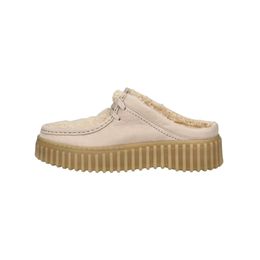 Clarks Damen Pantolette "Clarks Pantoletten Leder", Gr. 37,5sand, Leder, Schuhe