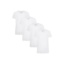 Bamboo basics Herren T-Shirt "T-Shirt VELO 4er Pack", weiß, Gr. L, Obermaterial: 68% Viskose CV. 28% Baumwolle CO. 4% Elasthan EL., Shirts