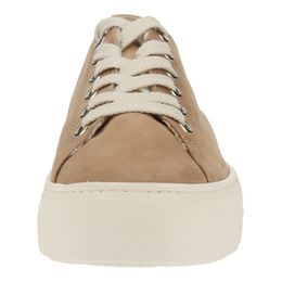 Paul Green Damen Sneaker "Paul Green Sneaker Leder/Textil", Gr. 42,5, beige, Leder, Textil, Schuhe
