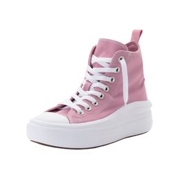 Sneaker Converse "CHUCK TAYLOR ALL STAR MOVE PLATFORM", Jungen, Gr. 37,5, cliffside rose, wei&szlig;, schwarz, Textil, Schuhe Sneaker