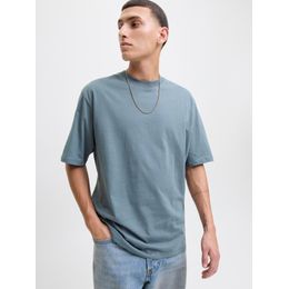 Jack & Jones JACK & JONES Herren Oversize-Shirt "JJEBRADLEY Oversize T-Shirt mit klassischem Rundhalsausschnitt", grau, Gr. XS, unifarben, Jersey, Obermaterial: