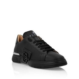 Sneaker Philipp Plein "Phantom Kicks", Damen, Gr. 38, Normalschaft, 0202, schwarz, schwarz, Schuhe Sneaker