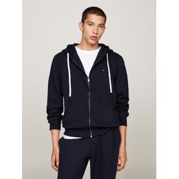 Tommy Hilfiger Herren Kapuzensweatjacke "ESSENTIAL FLEECE ZIP THROUGH", blau, Gr. XXL, Sweatware, Obermaterial: 60% Baumwolle, 40% Polyester,