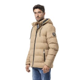 Cipo & Baxx CIPO & BAXX Herren Winterjacke "Jacke", beige, Gr. S, unifarben, 100% Polyester, Jacken, im Steppdesign