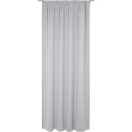 Vorhang WIRTH, B:132cm H:225cm, grau, Jacquard, Baumwolle, Polyester, Wohnzimmer, Gardinen, "Torbole"