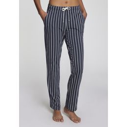 Vivance Dreams Damen Pyjamahose, Gr. 32, blau, Single Jersey, Obermaterial: 50% Baumwolle, 50% Viskose, gestreift, Hosen, Mit sch&ouml;nem Muster
