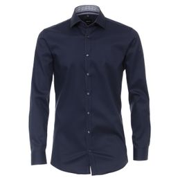 Venti Herren Businesshemd "Venti Businesshemd Langarm uni", blau, Gr. 41, unifarben, 100% Baumwolle, Hemden