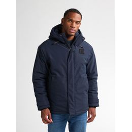 Herren Funktionsparka, blau, Gr. XL, PETROL INDUSTRIES, unifarben, Web, Obermaterial: 100% Polyester, Jacken, mit Logo Stickerei
