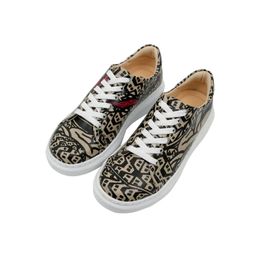 DOGO Damen Plateausneaker "Myra Low-Top Sneaker Rivers On The Sofa Damen Sneaker", Gr. 36, bunt, Lederimitat, Schuhe, Handgefertigt