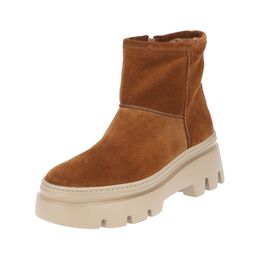 Paul Green Damen Stiefelette "Paul Green Stiefelette Veloursleder", Gr. 40,5, braun, Veloursleder, Schuhe