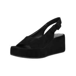 Högl HÖGL Damen Keilsandalette "Högl Sandalen Veloursleder", Gr. 37,5, schwarz, Veloursleder, Schuhe