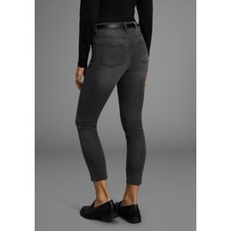 Arizona Damen 7/8-Jeans "Shaping", grau, Basic, Gr. 48, Jeans, Obermaterial: 79% Baumwolle, 19% Polyester, 2% Elasthan, Jeans, eng anliegend,