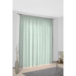 Vorhang WIRTH, B:132cm H:245cm, gr&uuml;n, Jacquard, Baumwolle, Polyester, Wohnzimmer, Gardinen, "Telfort"