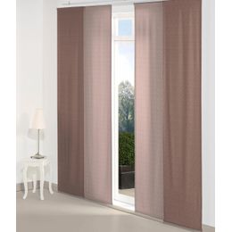 Schiebegardine WIRTH, B:60cm H:245cm, rot, Jacquard, Baumwolle, Polyester, Wohnzimmer, Gardinen, "Torbole"