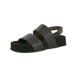 Paul Green Damen Riemchensandale "Paul Green Sandalen Glattleder", Gr. 38,5, schwarz, Glattleder, Schuhe