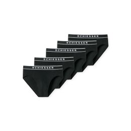 Schiesser Herren Slip "Slip 5pack Shorts 5er Pack", Gr. M, schwarz, Obermaterial: 95% Baumwolle CO. 5% Elasthan EL., Unterhosen
