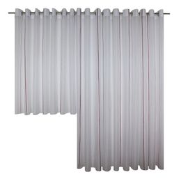 Vorhang WIRTH, B:450cm H:175cm, rot, Polyester, Wohnzimmer, Gardinen, "Betsy", Store