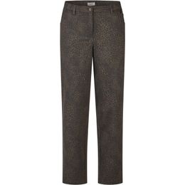 KjBRAND Damen Jerseyhose "Babsie", braun, Gr. 28, bedruckt, Jersey, Obermaterial: 57% Polyester, 38% Viskose, 5% Elasthan, Hosen, mit All-Over Print