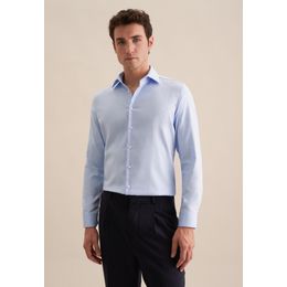 Seidensticker Herren Businesshemd "Schwarze Rose", blau, Gr. 36, unifarben, 100% Baumwolle, Hemden, Slim 1/1 Kentkragen Uni