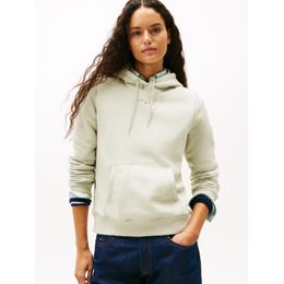 Tommy Jeans Damen Kapuzensweatshirt "TJW REG LINEAR HOODIE EXT", gr&uuml;n, Gr. M, unifarben, Sweatware, Obermaterial: 80% Baumwolle, 20% Polyester,
