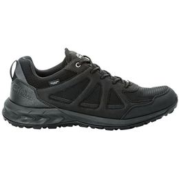 Jack Wolfskin Herren Wanderschuh "WOODLAND 2 TEXAPORE LOW M", Gr. 40, schwarz, Synthetik, Textil, Schuhe, wasserdicht, Trekkingschuh