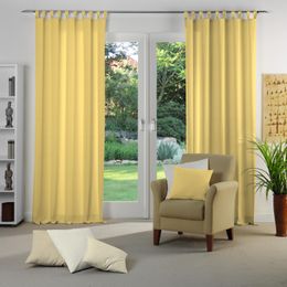 Vorhang WIRTH, B:135cm H:225cm, gelb, Jacquard, Polyacryl, Polyester, Wohnzimmer, Gardinen, "NEUFAHRN"