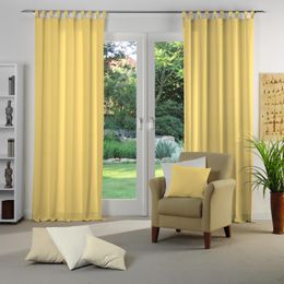 Vorhang WIRTH, B:135cm H:175cm, gelb, Jacquard, Polyacryl, Polyester, Wohnzimmer, Gardinen, "NEUFAHRN"