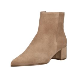 Högl HÖGL Damen Stiefelette "Högl Stiefelette Veloursleder", Gr. 37,5, beige, Veloursleder, Schuhe