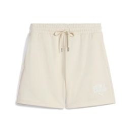Puma Damen Trainingsshorts "CLASS SHORTS 5" TR", wei&szlig;, Gr. S, bedruckt, Sweatware, Obermaterial: 68% Baumwolle, 32% Polyester, Hosen
