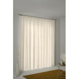 Vorhang WIRTH, B:270cm H:250cm, beige, Chenille, Polyacryl, Wohnzimmer, Gardinen, "Toco-Uni"