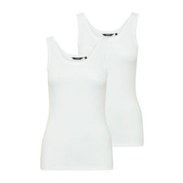 oxmo Damen Longtop "Tanktop OXJessie", wei&szlig;, Gr. XXL, Obermaterial: 95% Viskose CV. 5% Elasthan EL., Tops