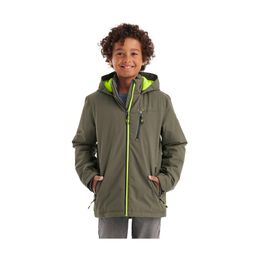 Killtec Jungen Outdoorjacke "KOW 159 BYS JCKT", gr&uuml;n, Gr. 140, Obermaterial: 100% Polyester;Futter: 100% Polyester;F&uuml;llung: 100% Polyester, Jacken,