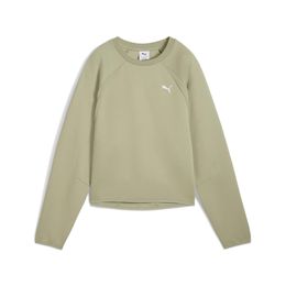 Puma Damen Sweatshirt "Evostripe Comfort Short Sweatshirt Damen", gr&uuml;n, Gr. XS, Obermaterial: 77% Baumwolle, 23% Polyester; Rippe: 97% Baumwolle, 3%
