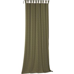 Vorhang WIRTH, B:132cm H:245cm, gr&uuml;n, Jacquard, Baumwolle, Polyester, Wohnzimmer, Gardinen, "Torbole"