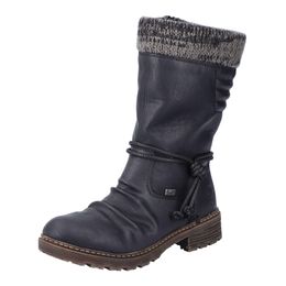 Rieker Damen Stiefel "Rieker Stiefel Lederimitat/Textil", Gr. 38, schwarz, Lederimitat, Textil, Schuhe