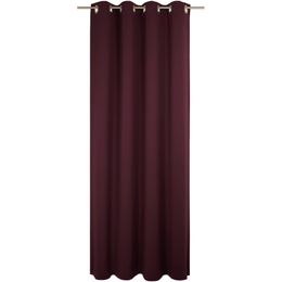 Vorhang WIRTH, B:130cm H:225cm, lila, Jacquard, Baumwolle, Polyester, Wohnzimmer, Gardinen, "Newbury"