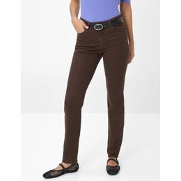 Brax Damen 5-Pocket-Hose "Style SHAKIRA", braun, Gr. 46, Web, 40% Lyocell, 28% Modal, 17% Baumwolle, 12% Elastomultiester, 3% Elasthan, Hosen