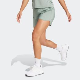 Damen Laufshorts "RUN IT SHORT", silber, Gr. XS, adidas Performance, Obermaterial: 100% Polyester, Hosen