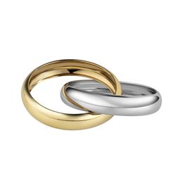 Diamonds by Ellen K. Damen Fingerring "Gold 585 zweifarbig mit 2 beweglichen Ringschienen", 018 (57,0), Gold, bunt, FASCINATION BY ELLEN K., Gold, Fingerringe