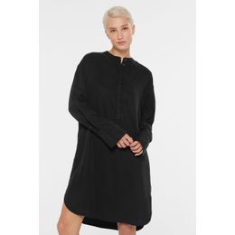 Damen Sommerkleid, schwarz, Gr. XL, SENSES.THE LABEL, unifarben, Material: 100% Lyocell, Kleider, mit abgerundetem Saum