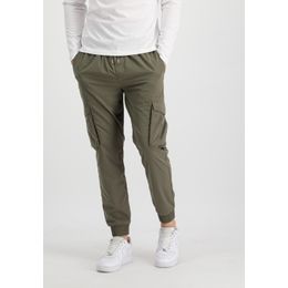 Herren Jogginghose "Nylon Cargo Jogger", gr&uuml;n, Gr. XXXL, Alpha Industries, Obermaterial: 100% Polyester, Hosen