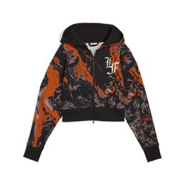 Puma Damen Hoodie "LaFranc&eacute; HEEM Crop Kapuzenjacke Damen", orange, Gr. M, Obermaterial: 100% Baumwolle; Kapuzenfutter: 100% Baumwolle; Rippe: 3%